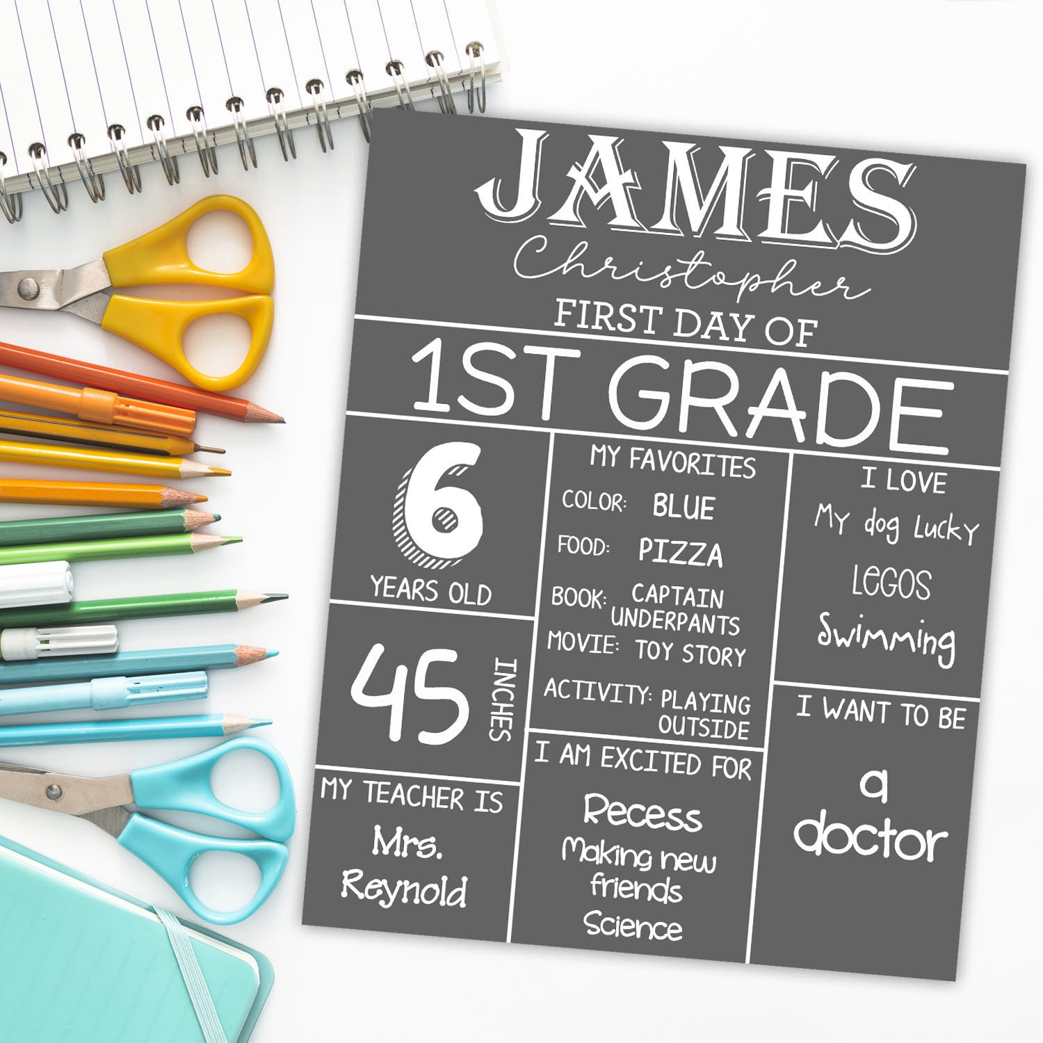 Editable First Day of School Sign, First Day of School Poster, Editable ...