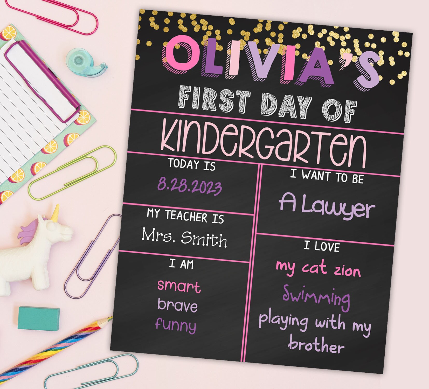 Editable First Day of School Sign, First Day of School Poster ...