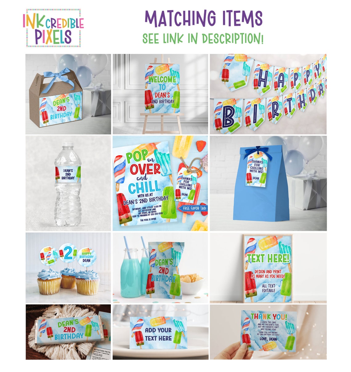 Editable Popsicle Chip Bag Wrapper, Chip Bag Wrapper, Snack Bag Wrapper ...