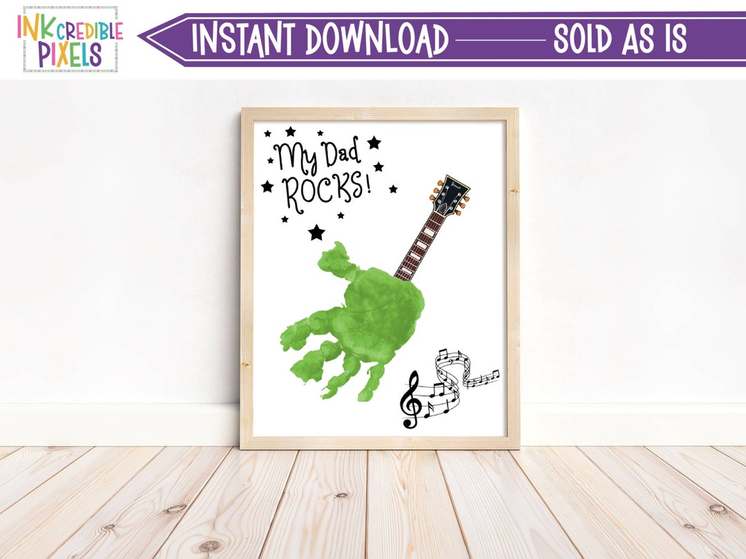 Father's Day Handprint Art, Father's Day Gift, Gift for Dad, Keepsake ...