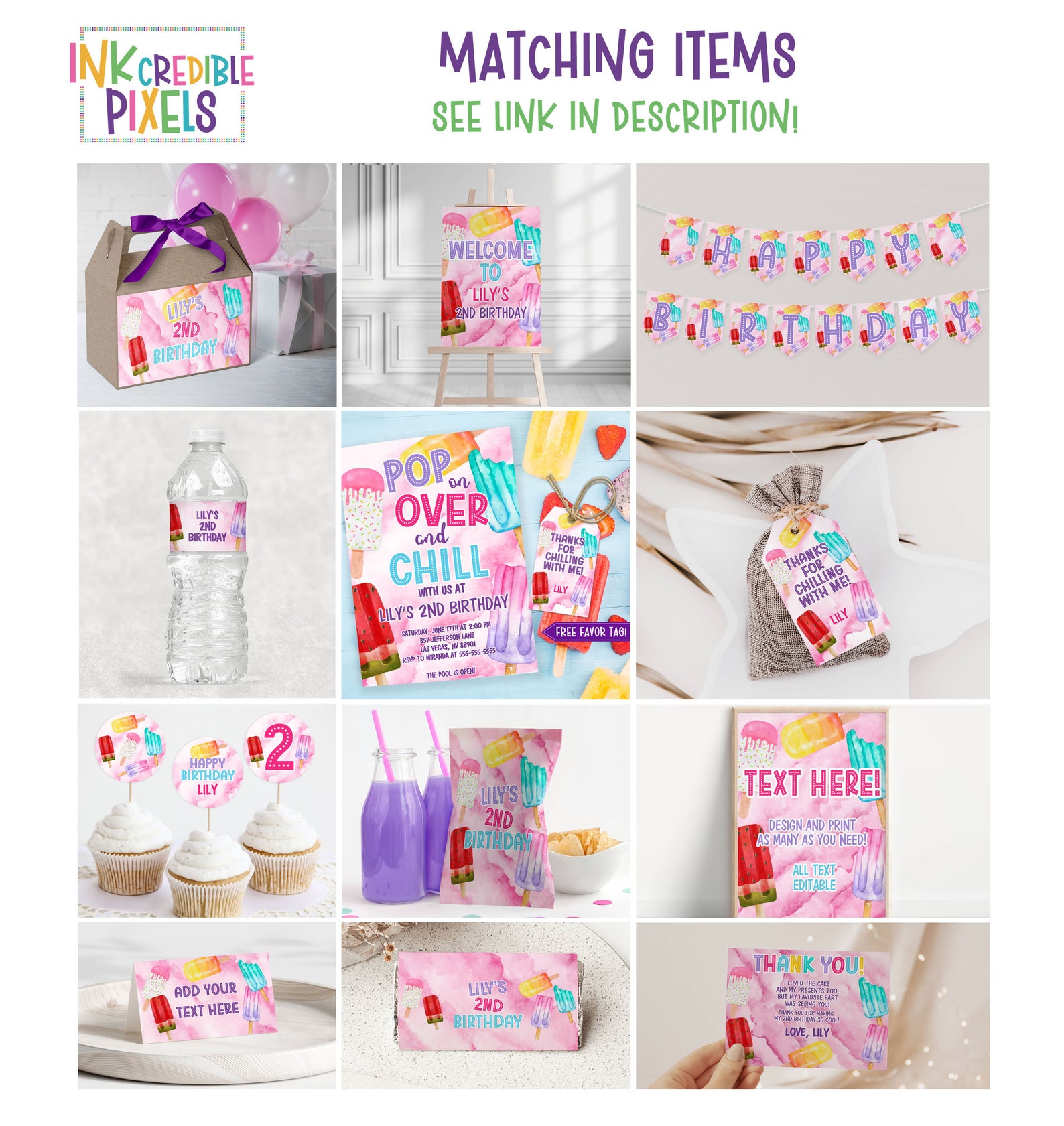 Editable Popsicle Candy Bar Wrapper, Chocolate Bar Wrapper, Candy Bar ...