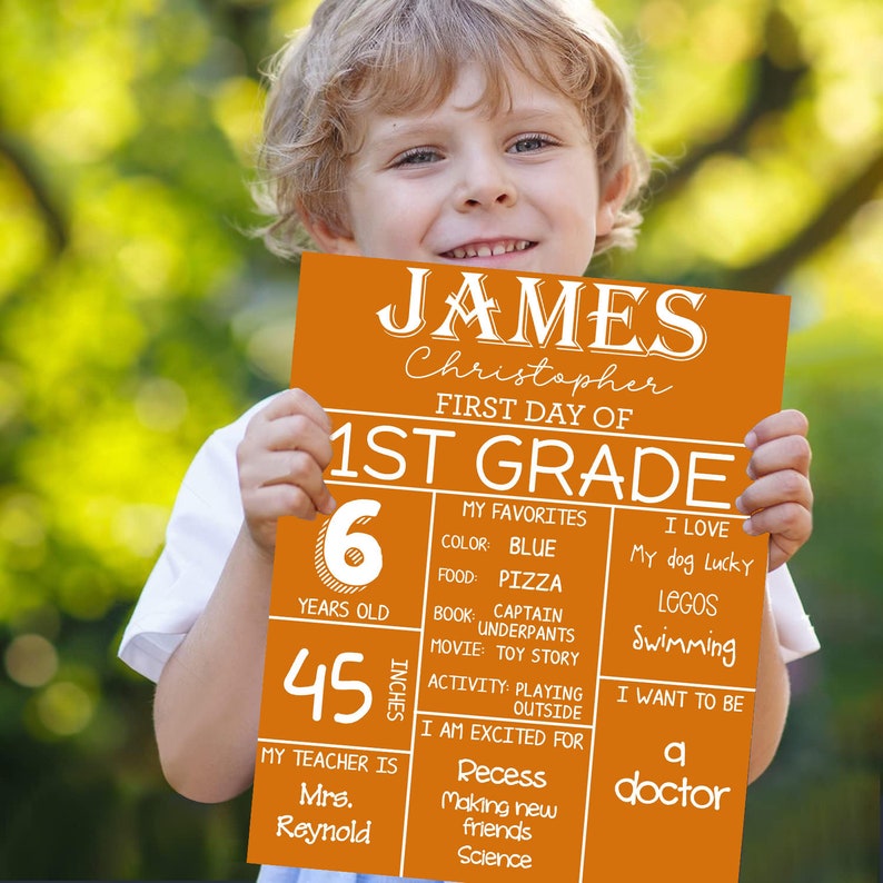 Editable First Day of School Sign, First Day of School Poster, Editable ...