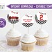 Printable Two Fast Birthday Party Cupcake Toppers, Race Car Birthday ...