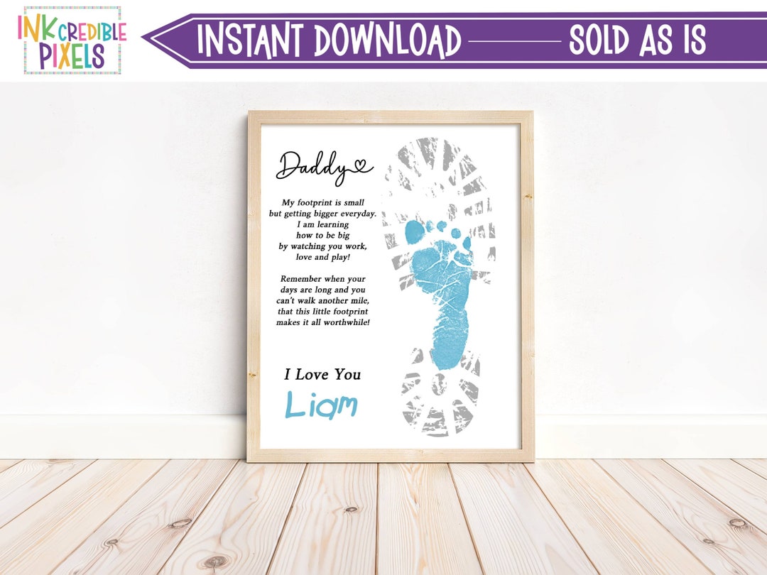 Father's Day Handprint Art, Military Art, Soldier Gift, Father's Day ...