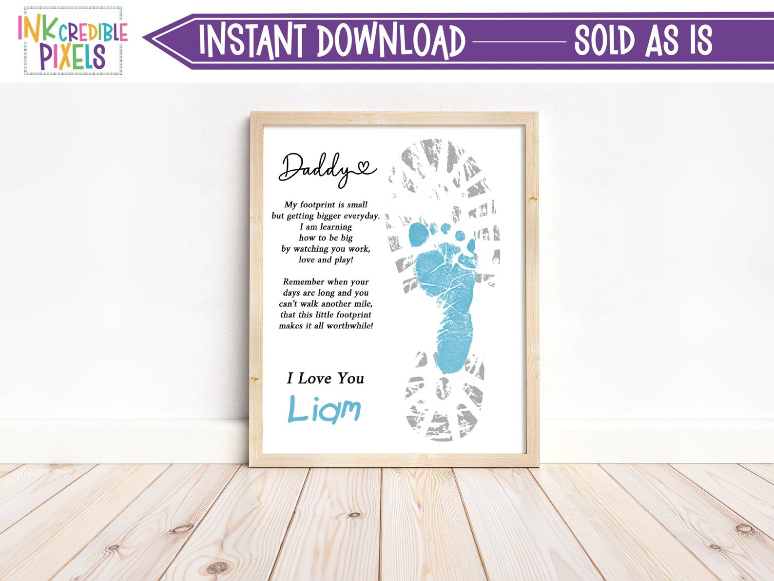 Father's Day Handprint Art, Military Art, Soldier Gift, Father's Day ...