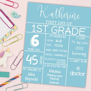 Editable First Day of School Sign, First Day of School Poster, Editable ...