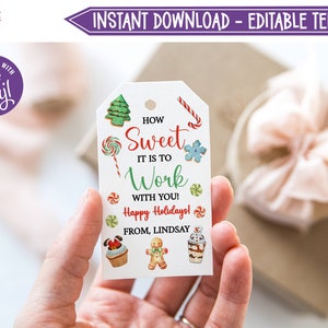 Printable Christmas Coworker Gift Tag, Holiday Coworker Gift Tag ...
