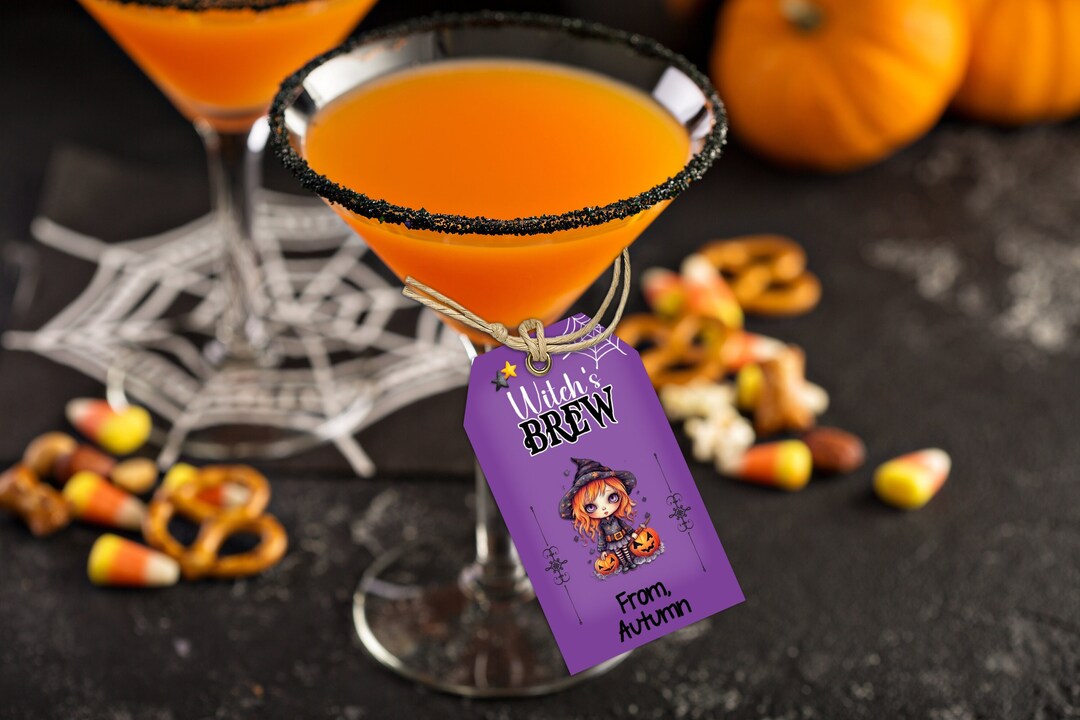 Editable Halloween Tag, Halloween Witch's Brew Tag, Witch Brew Tag ...
