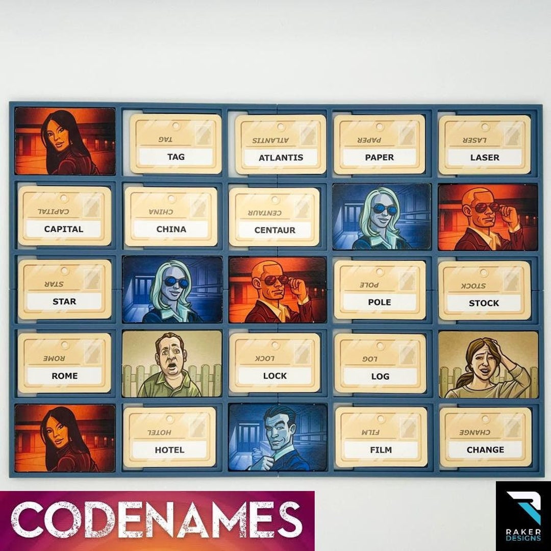 Codenames 5x5 Grid Card Holder | Game Board | Holds Codenames & Agents ...