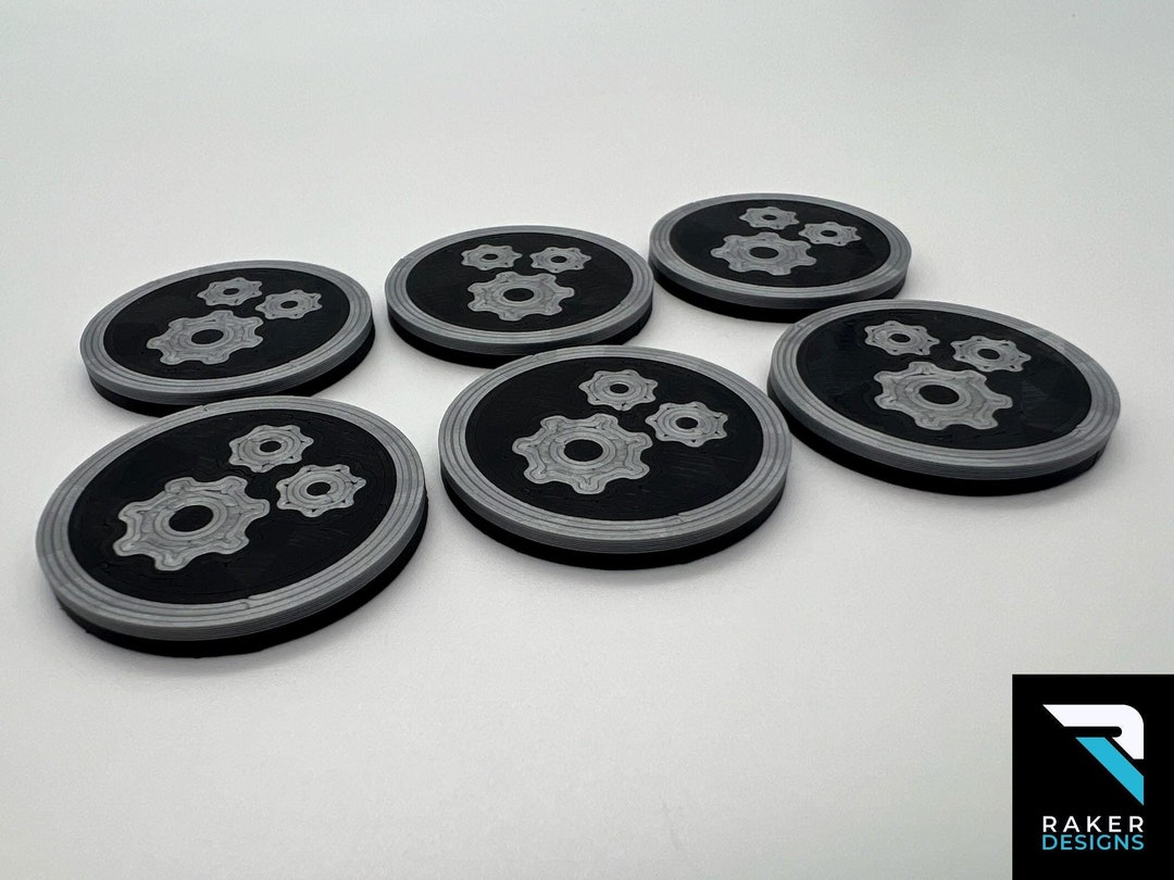 Scrap Tokens Set of 6 30mm X 3mm - Etsy