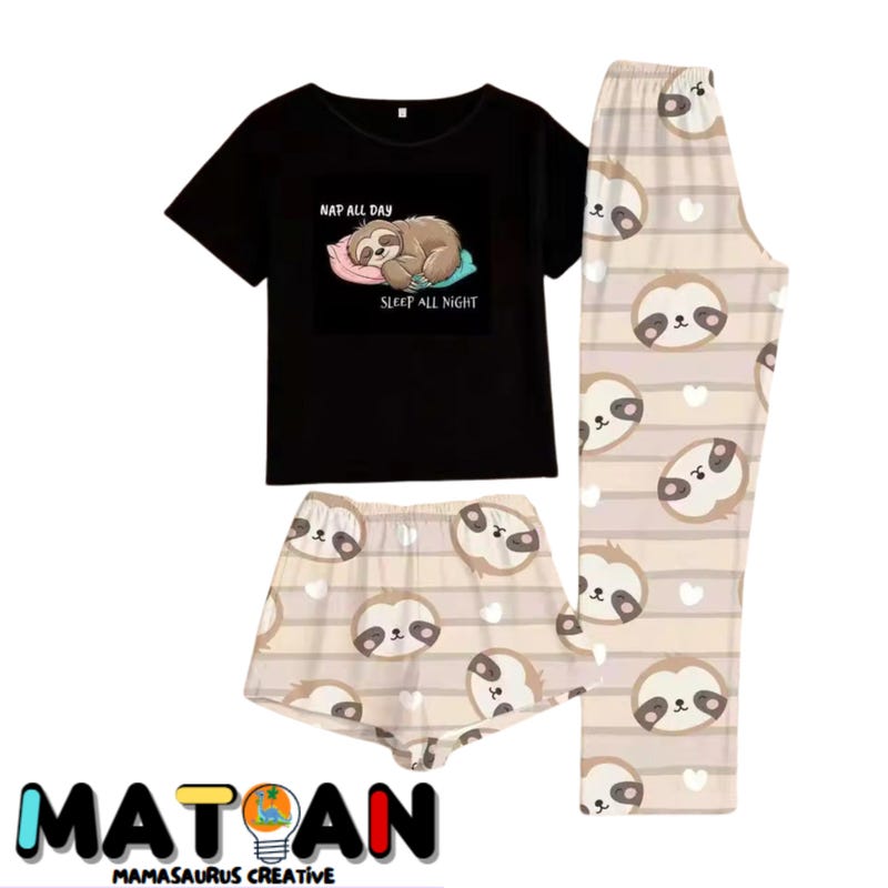 Sloth Pajamas - Etsy UK