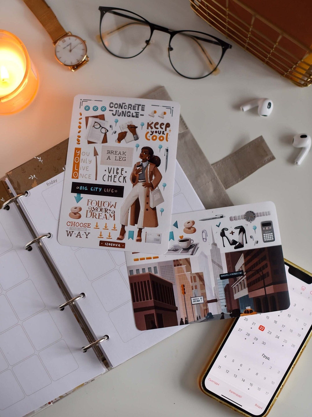 Sticker Sheets New York Stickers Big City Life Sticker Set Aesthetic ...