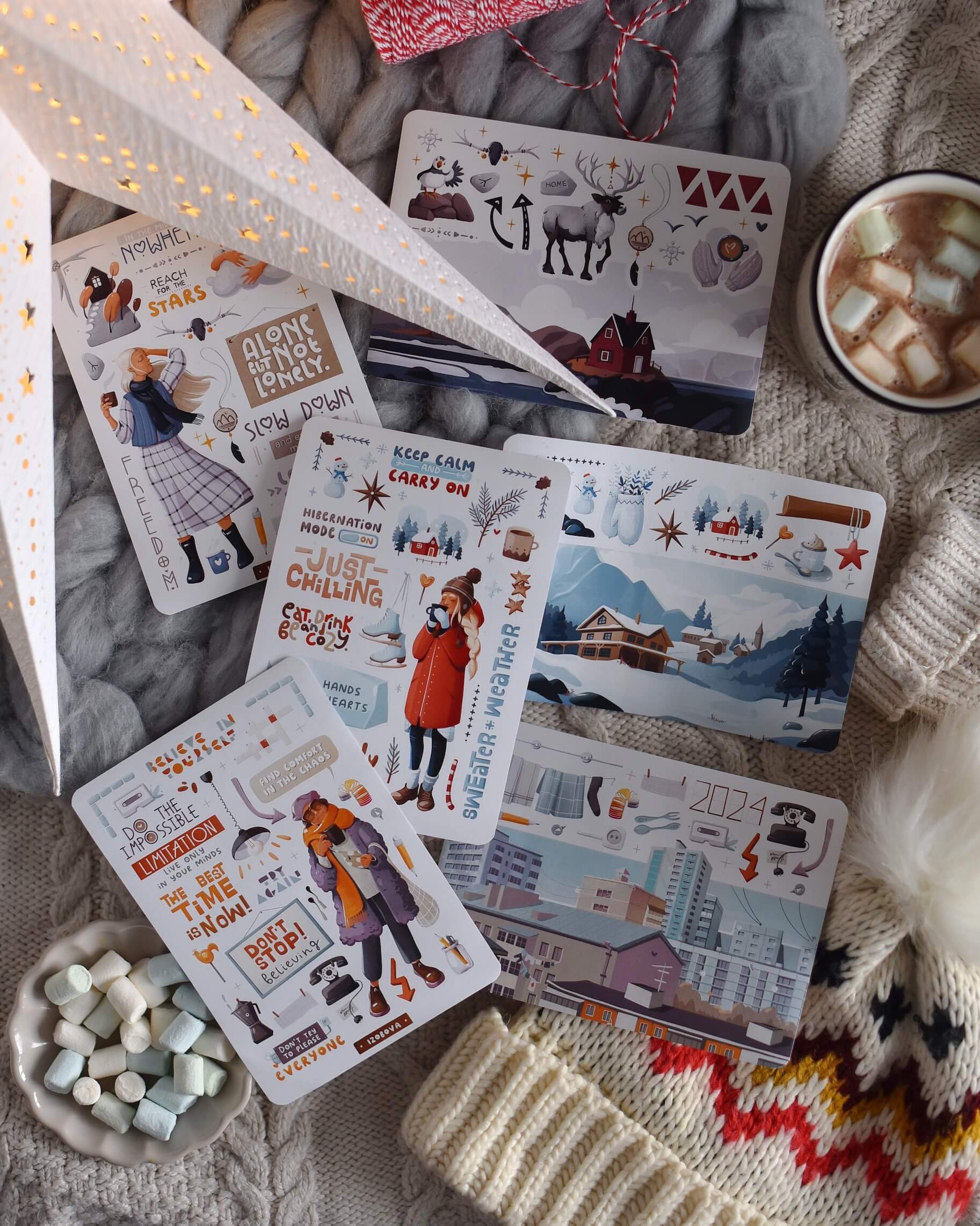 Winter Sticker Pack Aesthetic Bullet Journal Stickers - Etsy