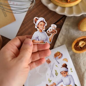 Sticker Sheet Chef Cook Stickers Food Cooking Gift Sister Aesthetic ...
