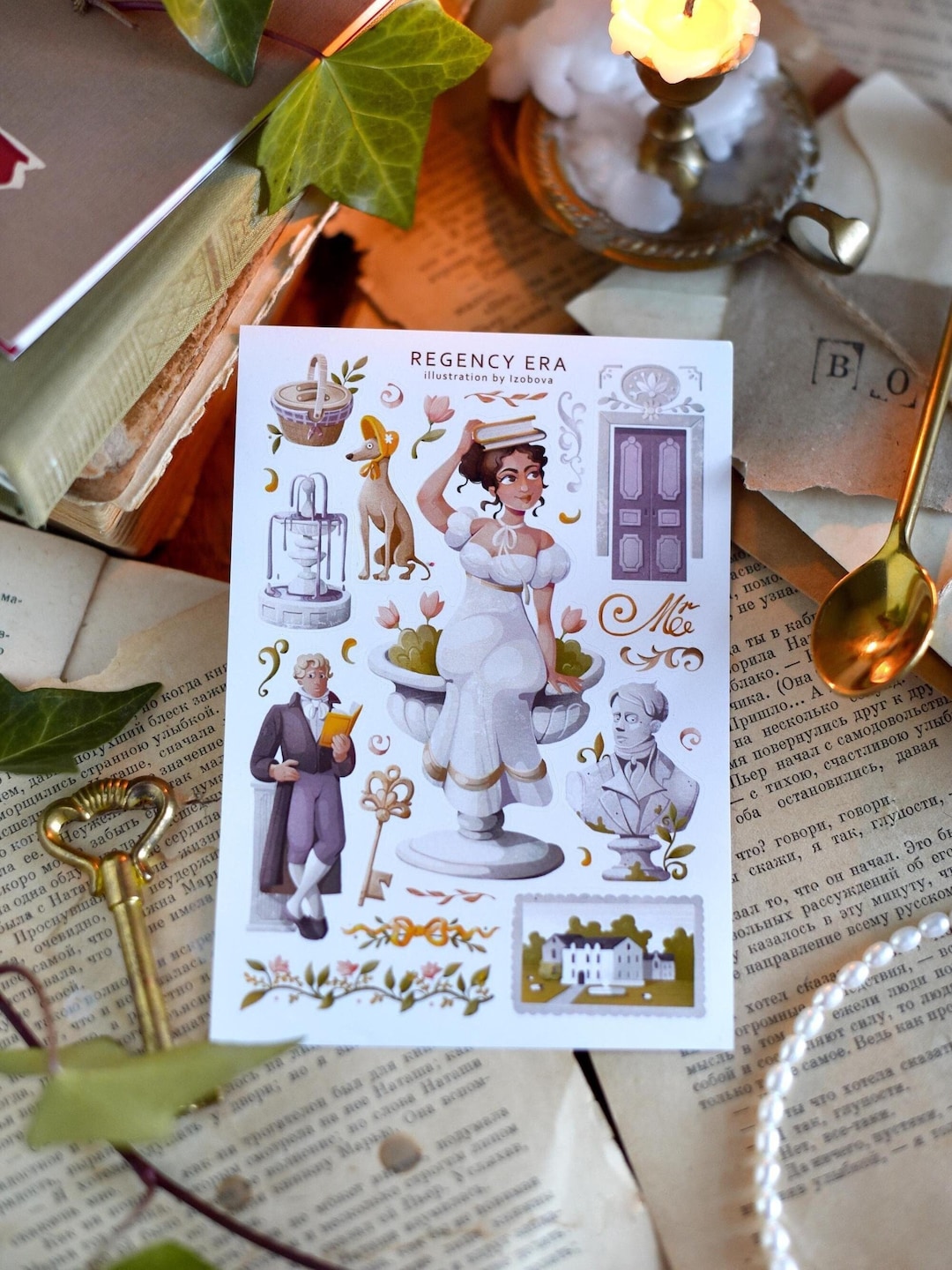 Sticker Sheet Regency Era the Bridgertons and Jane Eyre Mood | These ...