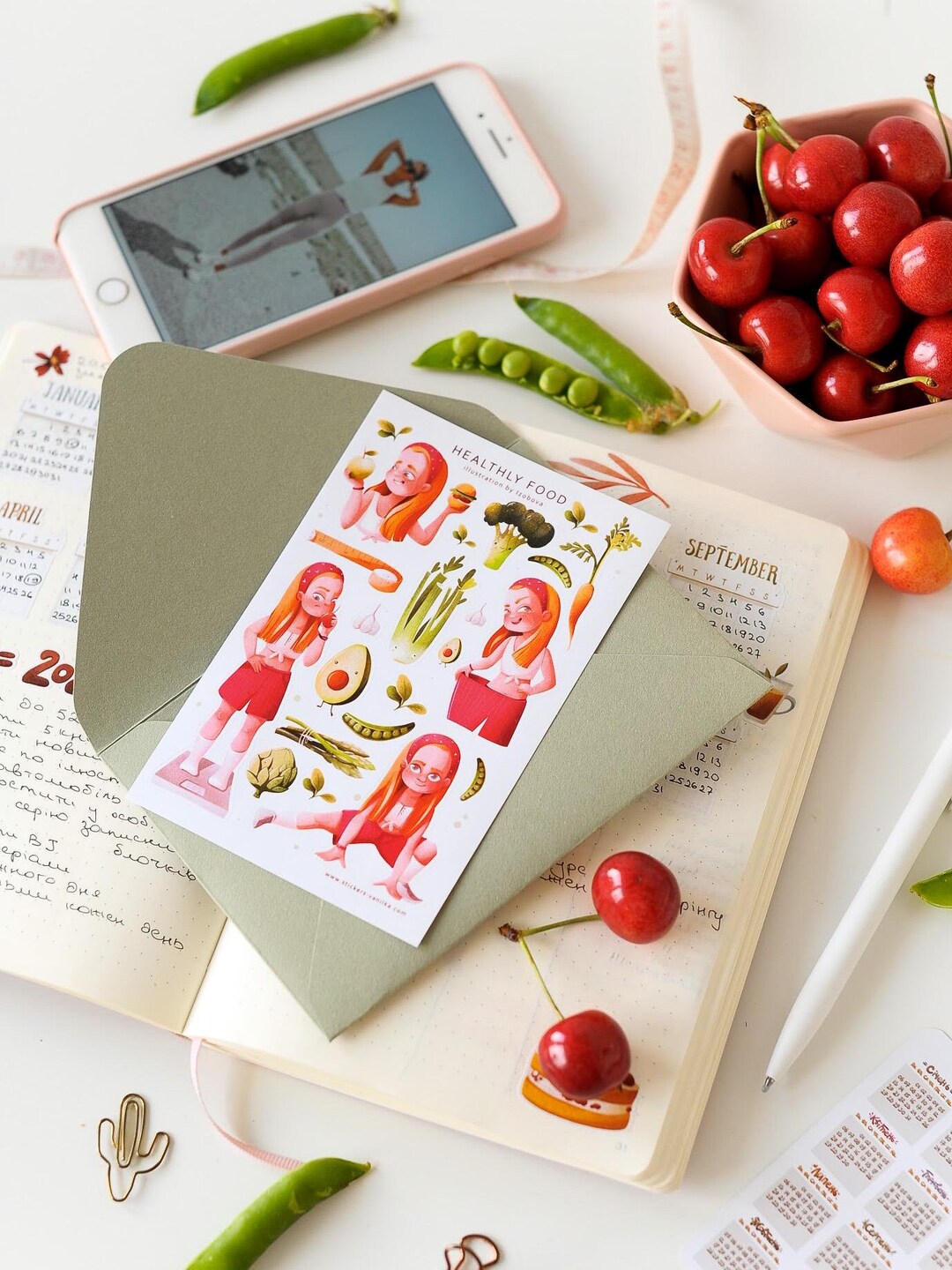 Healthy Food Planner Stickers: Vegan Diet Tracker Sheet - Etsy