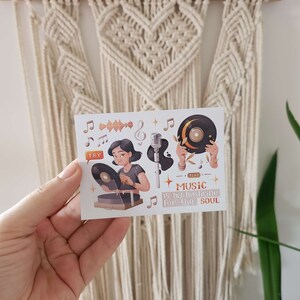 Mini Stickersheet Music Vinyl Record Sticker Small Sticker Pack Mom ...