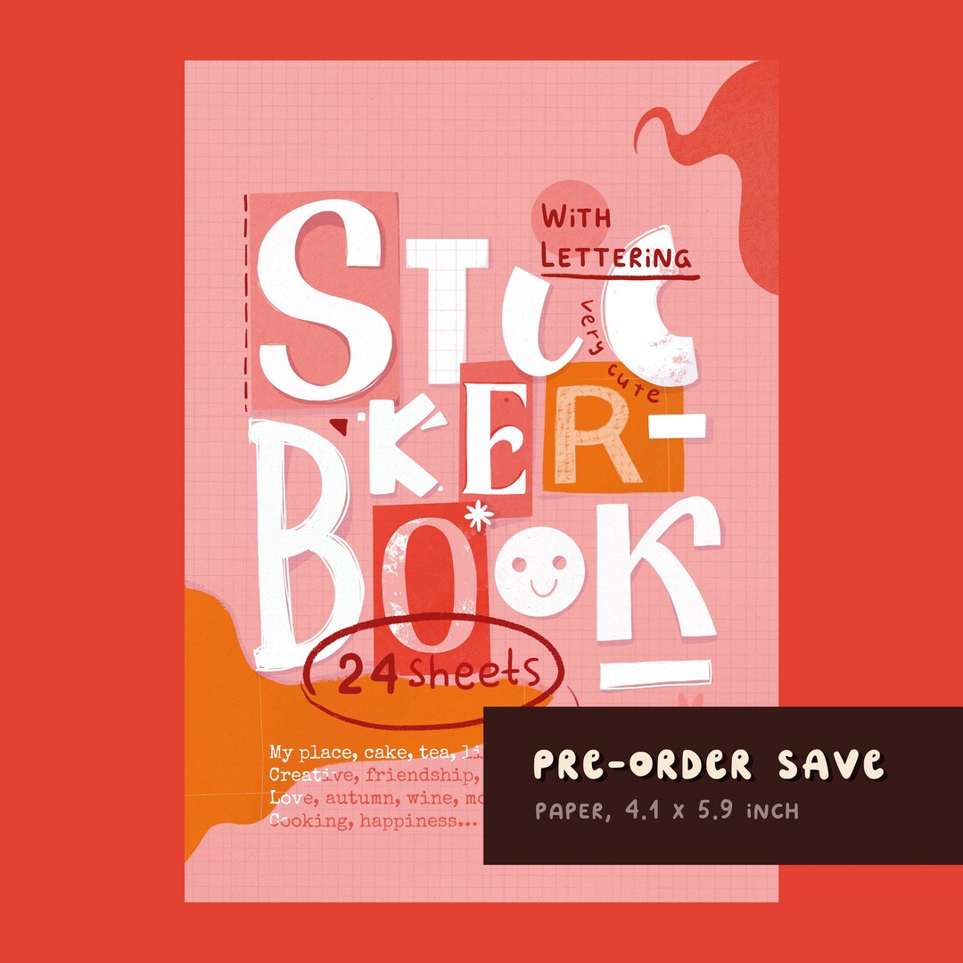 Pre-order Sticker Book Lettering: Letters Words Motivation Work Study ...