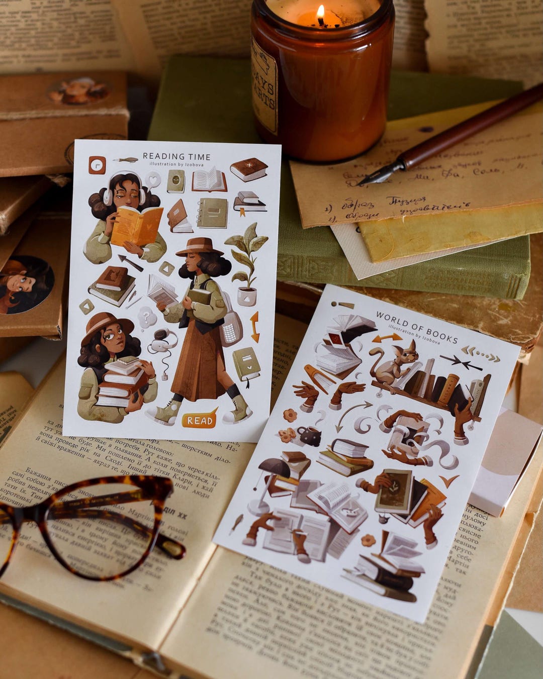 Reading Time Sticker Sheet World of Books Therapy Read Journal ...