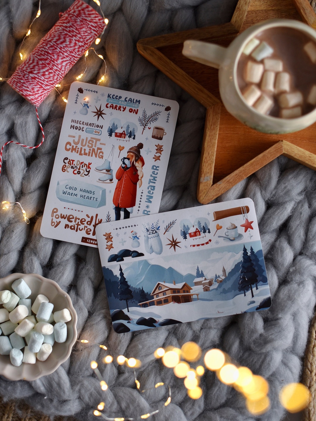 Winter Sticker Pack Aesthetic Bullet Journal Stickers Snowman Planner ...