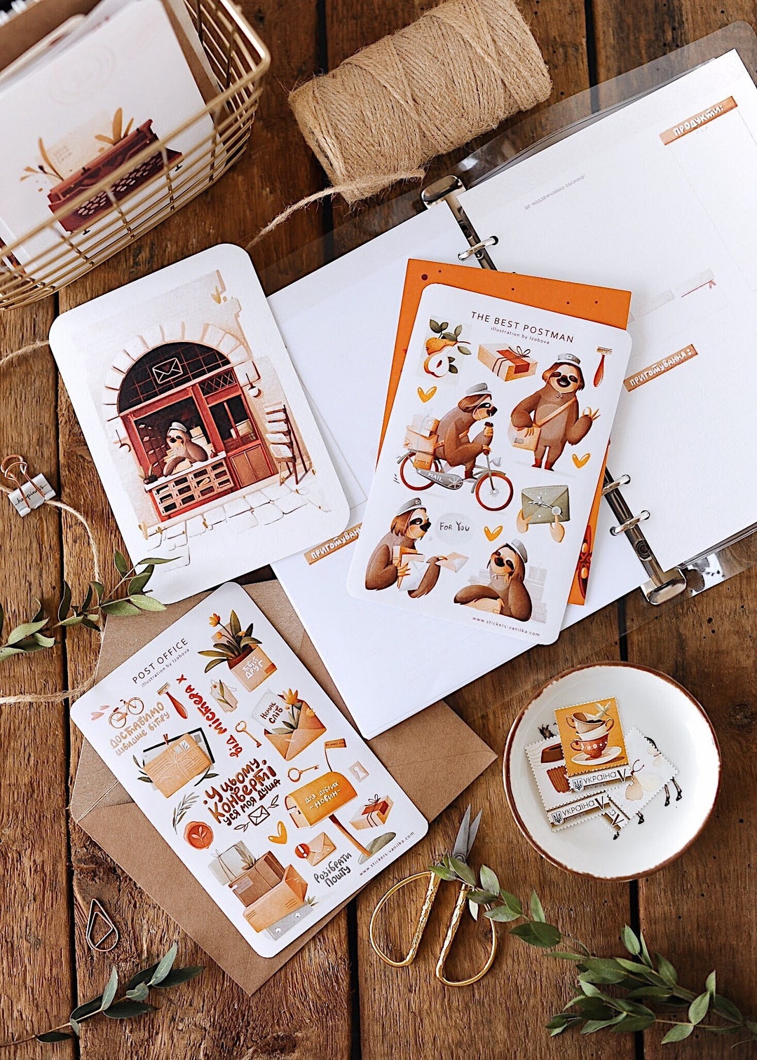 The Best Postman Sloth Stickers: Mail Envelope Illustrations Postman ...