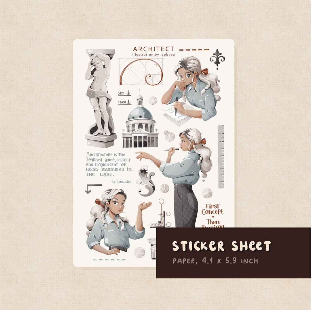 Architect Sticker Sheet Best Gifts for Her Advent Calendar Personalized ...