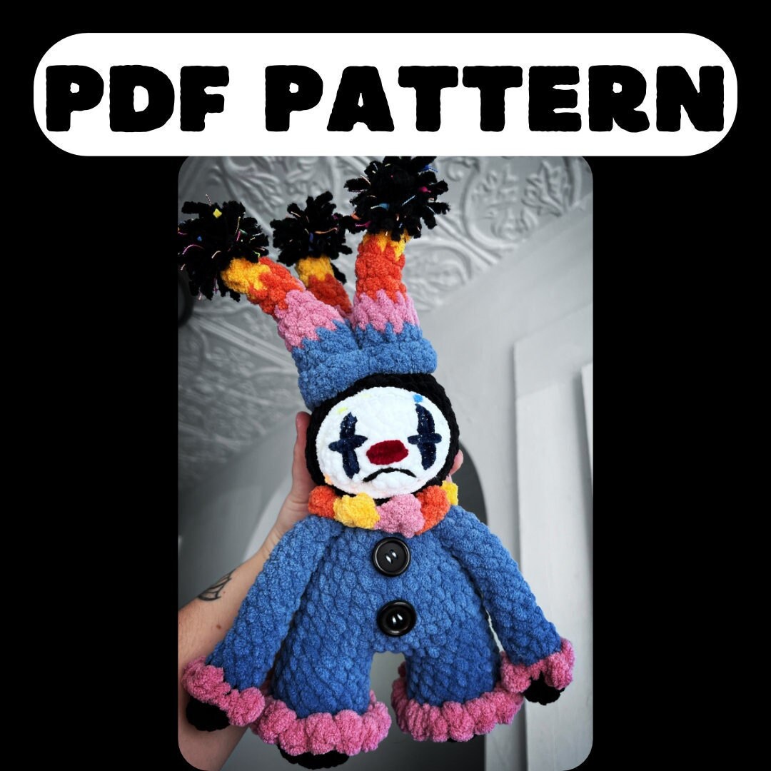 Nix the Void Clown Crochet Amigurumi Clown PDF PATTERN - Etsy