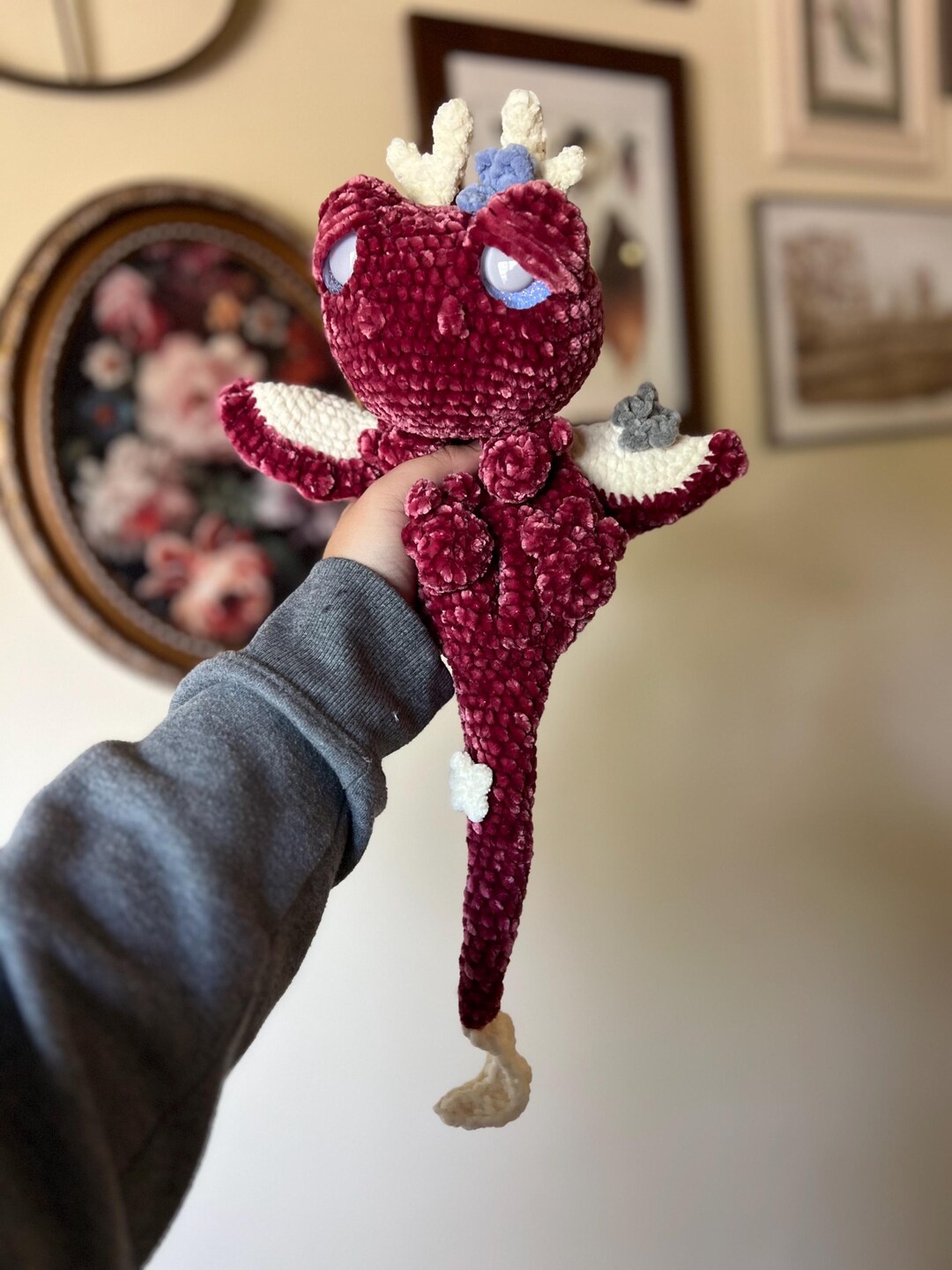 Frog Dragon - Velvet Snuggler - Handmade Crochet Plush - Etsy