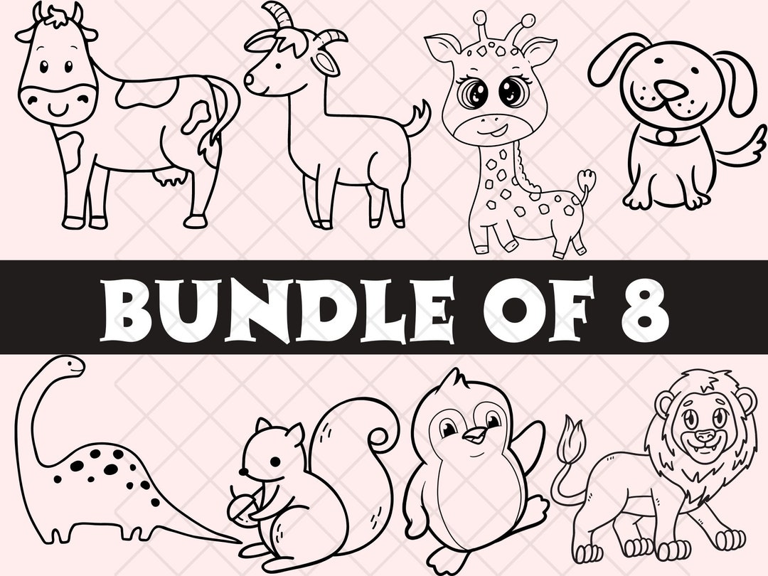 Animal Doodle Svg Bundle Animal Svg Doodle Svg Pet svg lindo animal svg ...