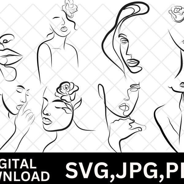 Line Face Drawing - Etsy