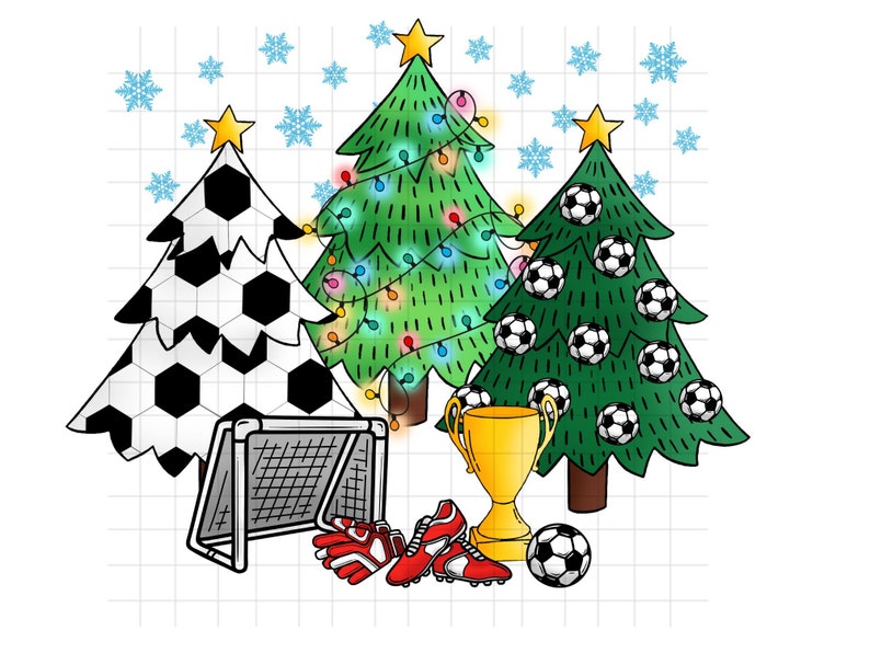 Soccer Lovers Christmas Png Soccer Christmas Tree Xmas - Etsy