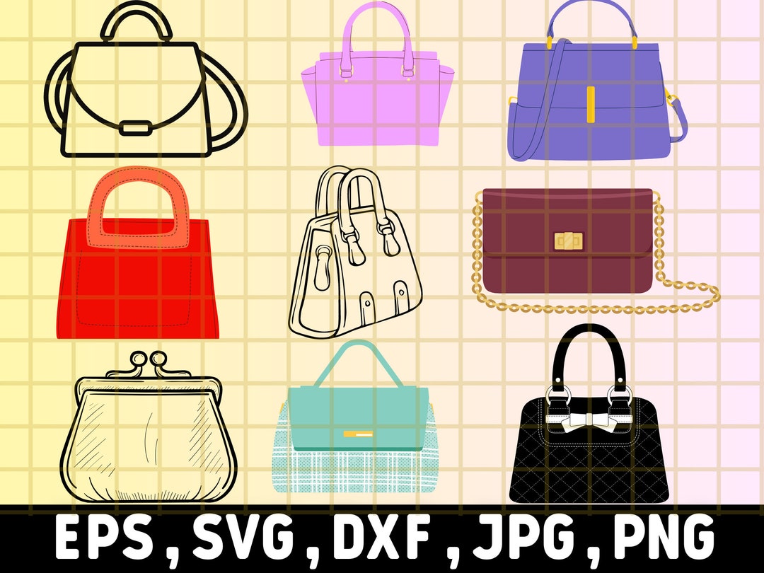 Handbag SVG Purse SVG Hand Purse Svg Fashion Svg Purse Circut Handbag ...