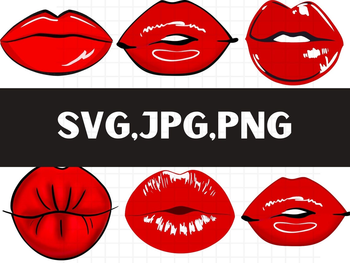 Lips Svg Dripping Lips Svg Kiss Svg Biting Lips Svg Lips Etsy