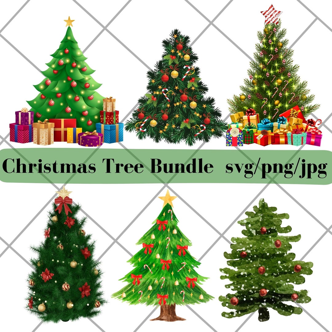 Mega Christmas Tree Svg Bundle/christmas Svg/christmas Tree Svg ...