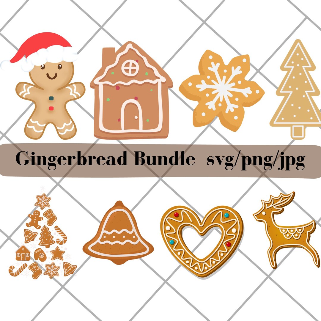Gingerbread SVG Bundle/christmas Gingerbread Svg/gingerbread - Etsy
