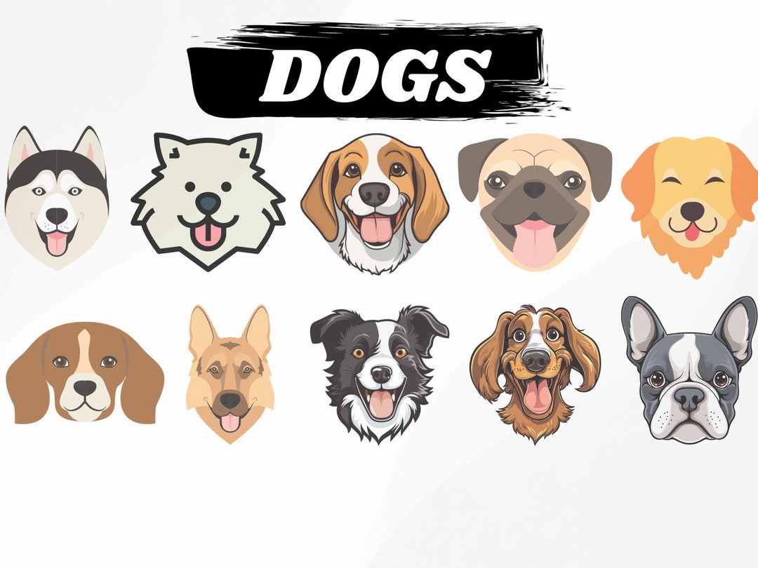 Dog Svg Bundle/dog Svg Png Clipart Illustration/dog Lover Svg - Etsy