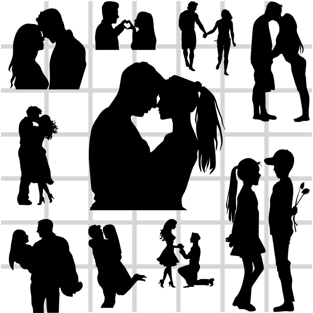 Buy Couple Png Bundle, Pair Svg, Valantine Svg, Couple Silhouette, Love ...