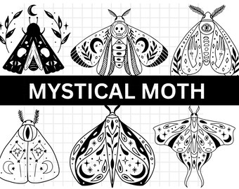 Mystical Moth Svg Magical Hand Svg Moth Svg Moon Moth Svg Magic ...