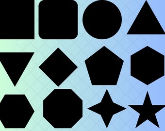 Basic Shape SVG Bundle Basic Shape PNG Bundle Basic Shape Clipart Basic Shape SVG Cut Files for ...