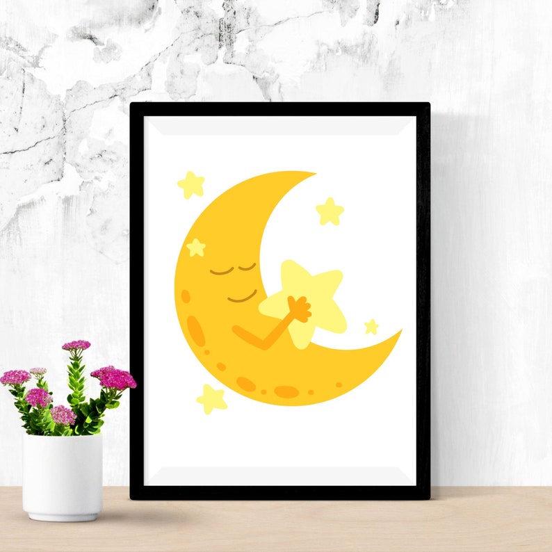Moon Clipart Good Night SVG Moon PNG Sweet Dreams Planet - Etsy