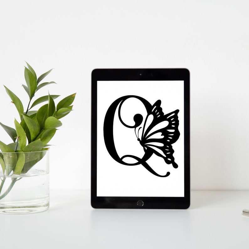 Butterflies Alphabets Svg Bundle Butterfly Silhouette Design Layout