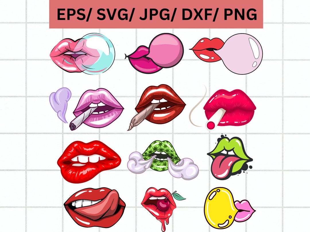 Mega Lips Svg Bundle Lips Png Bundle Kiss Svg Lips Print - Etsy UK