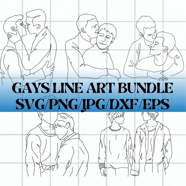 Gay Line Art - Etsy