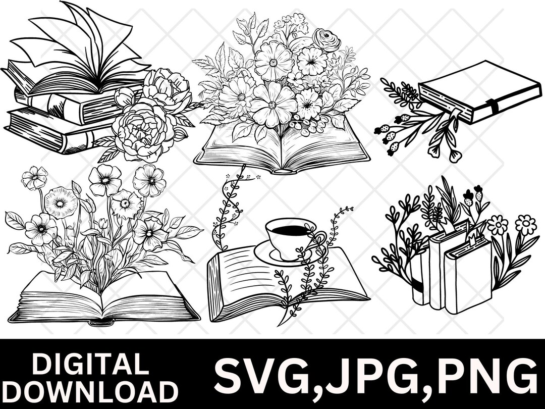 Paquete de libro svg Libro PNG libro SVG paquete libro - Etsy México