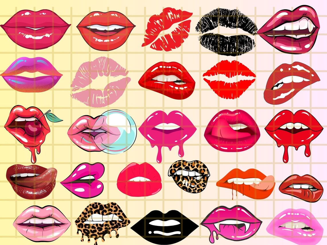 Lips Svg Bundle Lips Png Bundle Kiss Svg Lips Print Svg - Etsy Canada