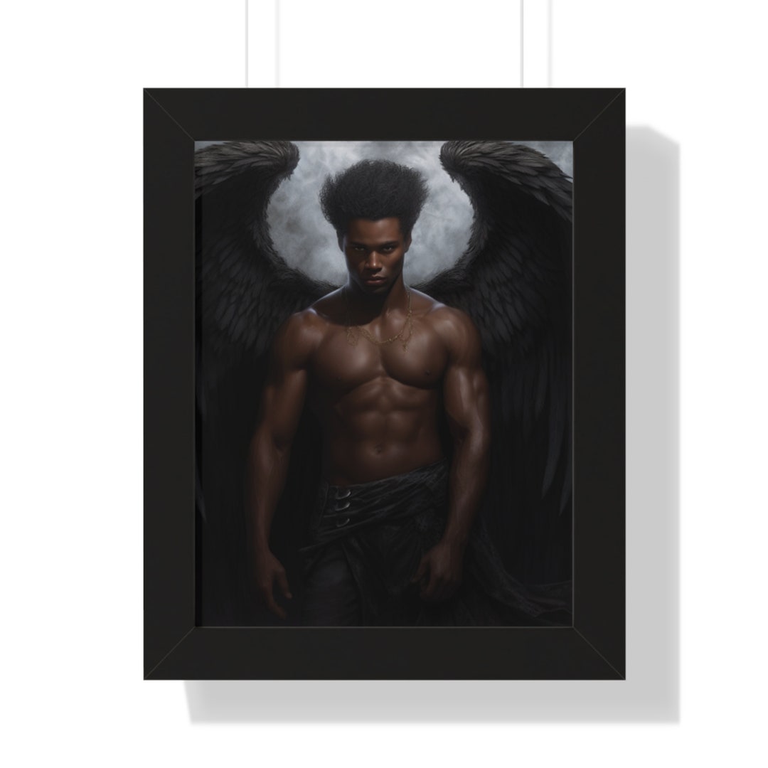 Profound Art, Angel Wall Art, Dark Angel, Black Angel Art, Original ...