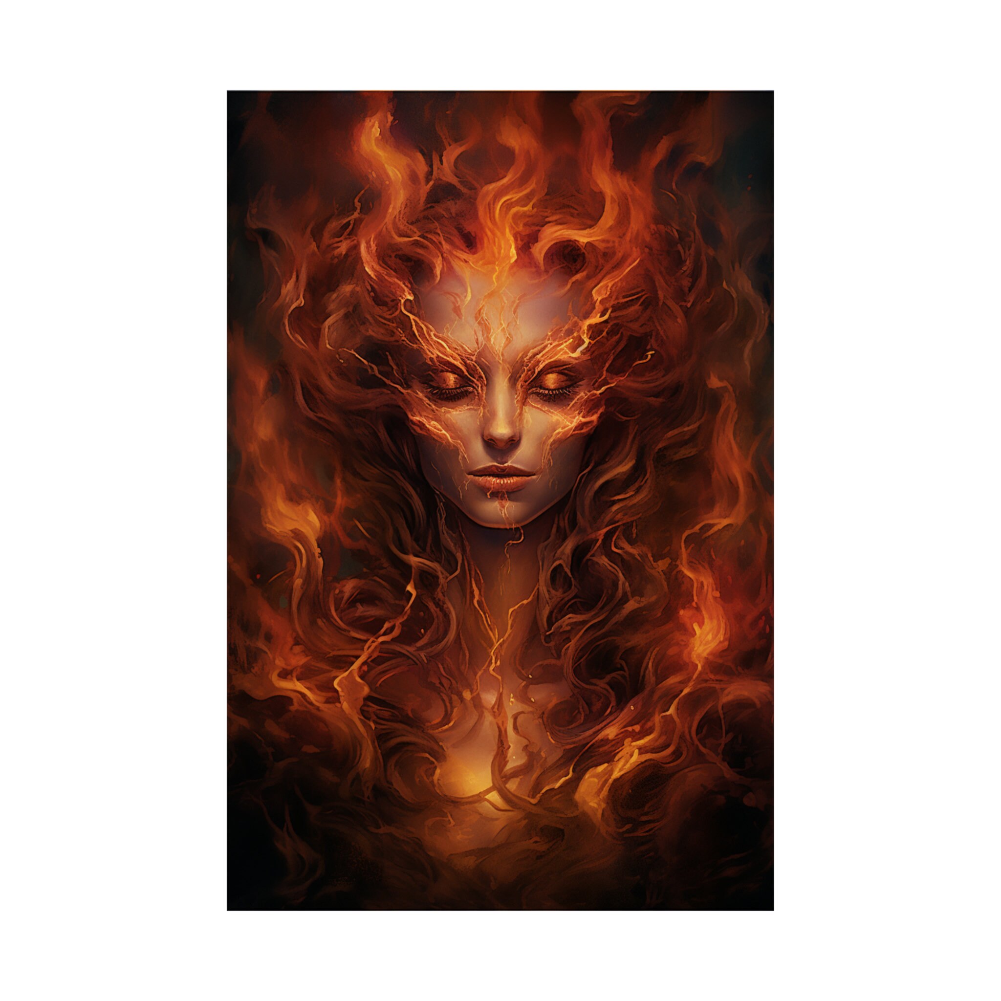 Angel Poster, Firefox Poster, Custom Poster, Fire Poster, Unique Art ...