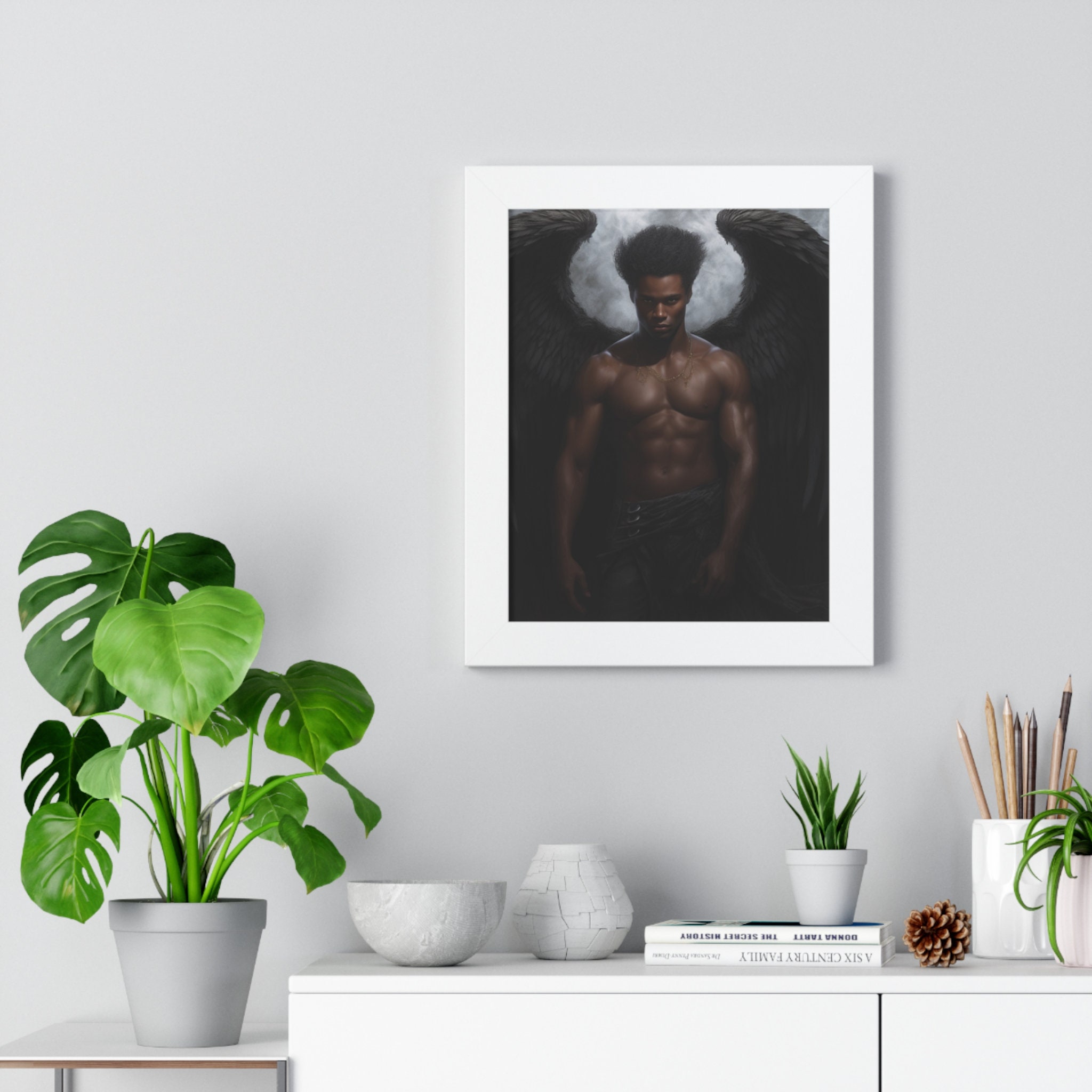 Profound Art, Angel Wall Art, Dark Angel, Black Angel Art, Original ...