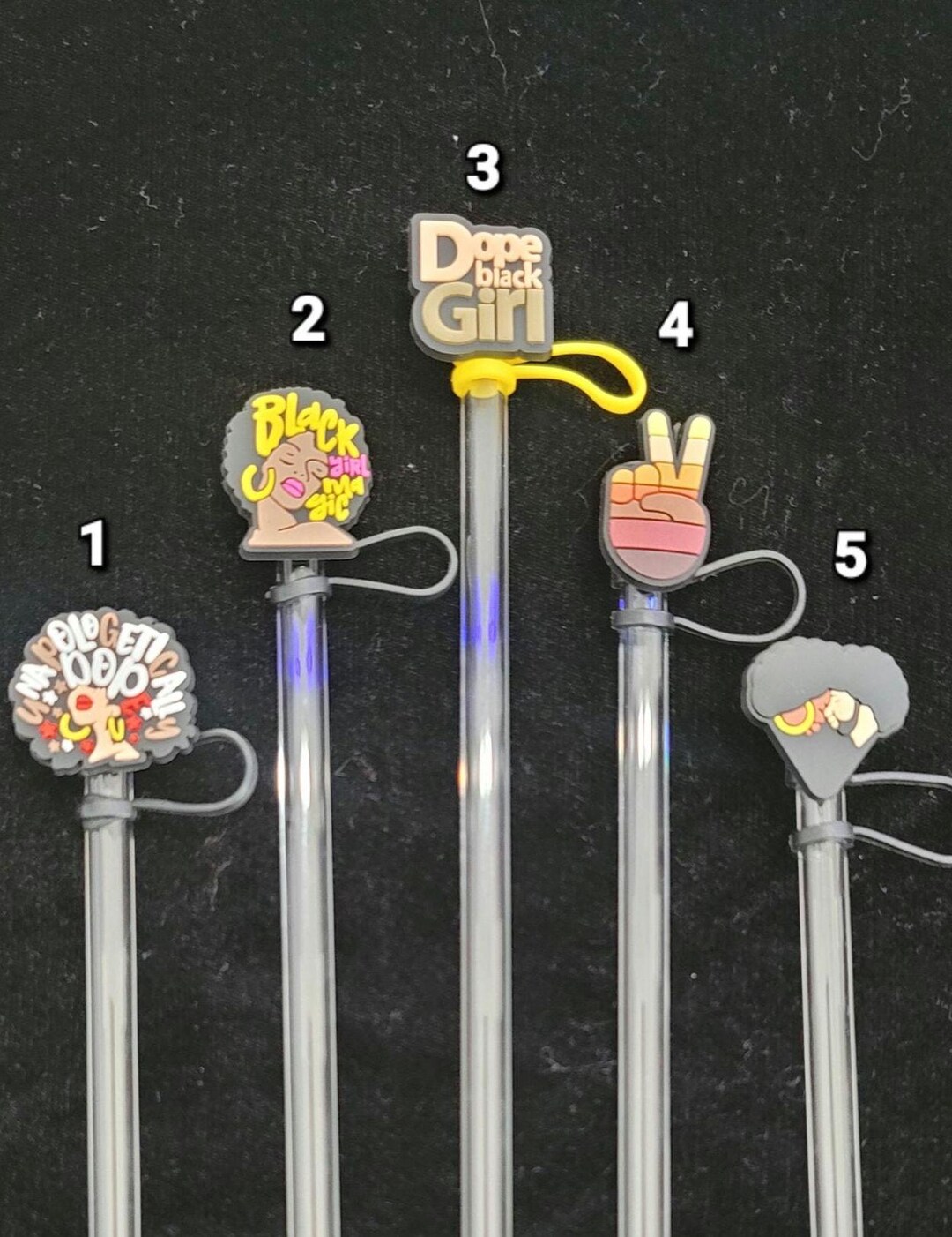 Straw Toppers – Reusable Straws With Afrocentric Designs, Cute & Trendy ...