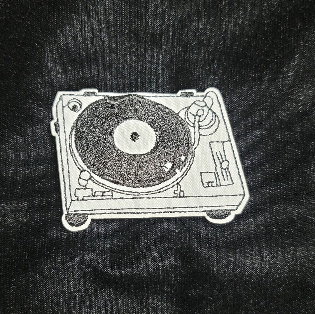 DJ Record Player Iron on Patch - Etsy